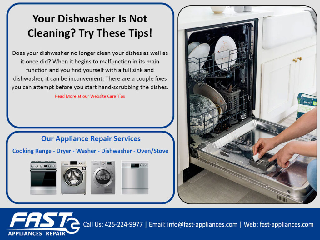 Your Dishwasher Is Not Cleaning? Try These Tips! - Fast Appliances