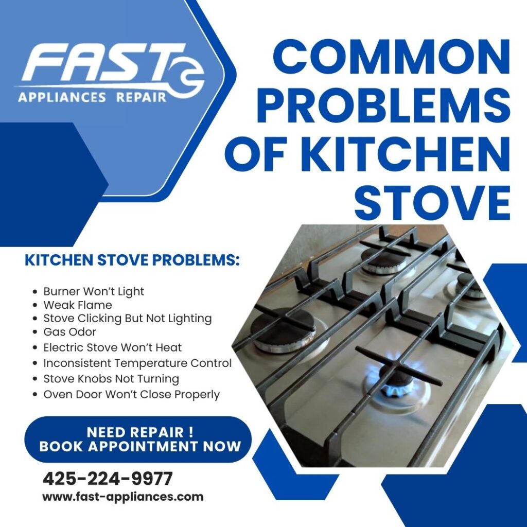 Common Problems of Kitchen Stoves - Fast Appliances